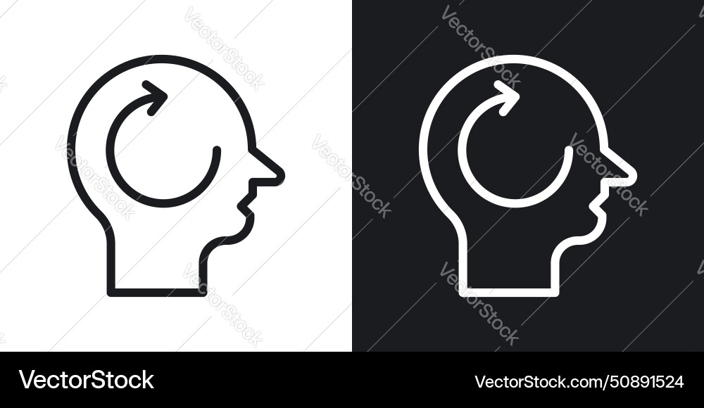 Memory recall icon set flashback Royalty Free Vector Image