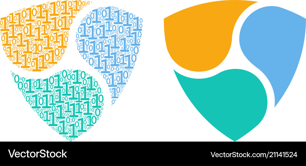 Nem composition of binary digits Royalty Free Vector Image