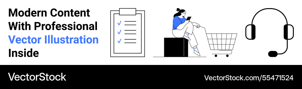 Online shopping task management and customer Vector Image