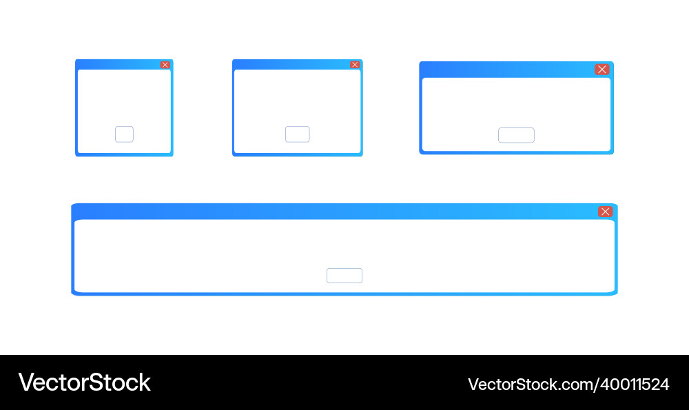 Pop-Up Windows - Various Sizes Royalty Free Vector Image
