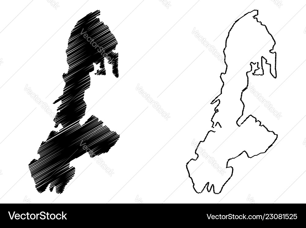 Buton island map Royalty Free Vector Image - VectorStock