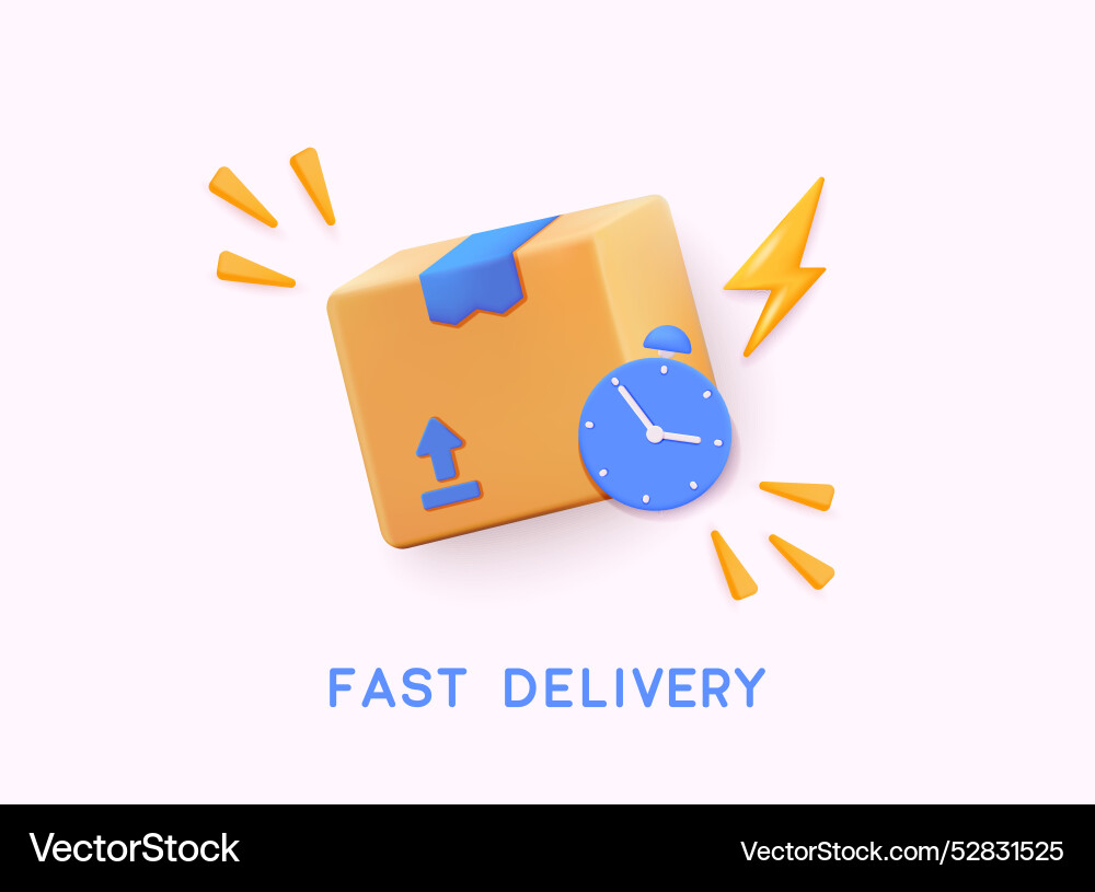 Fast delivery concept mobile smart phone Vector Image