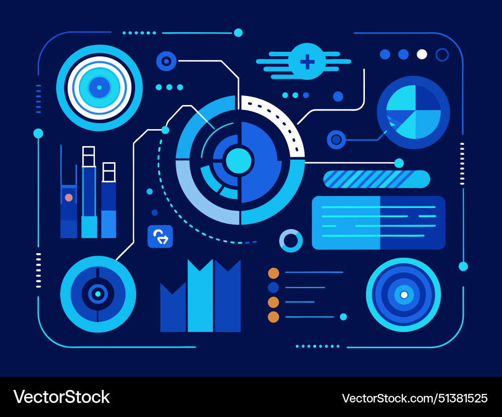 Futuristic graphic user interface Royalty Free Vector Image