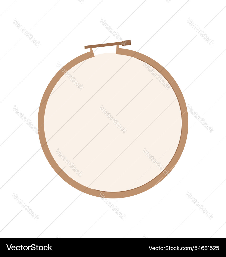 Handmade craft embroidery ring Royalty Free Vector Image