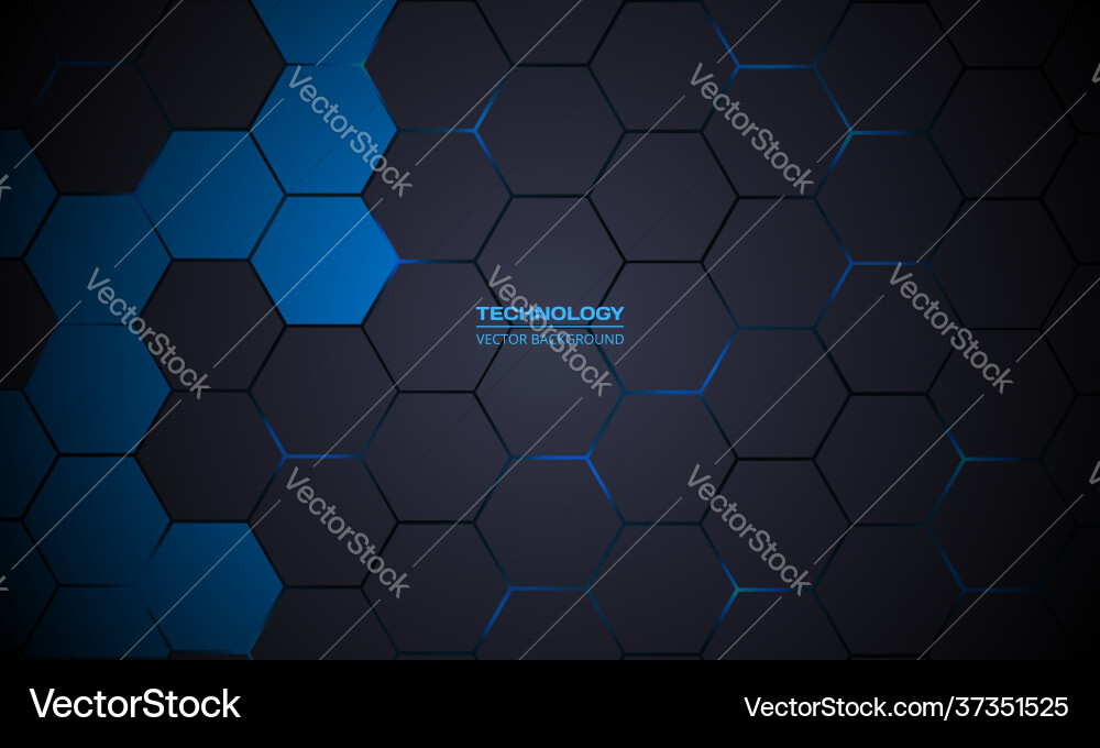 Hexagonal Technology Background Royalty Free Vector Image