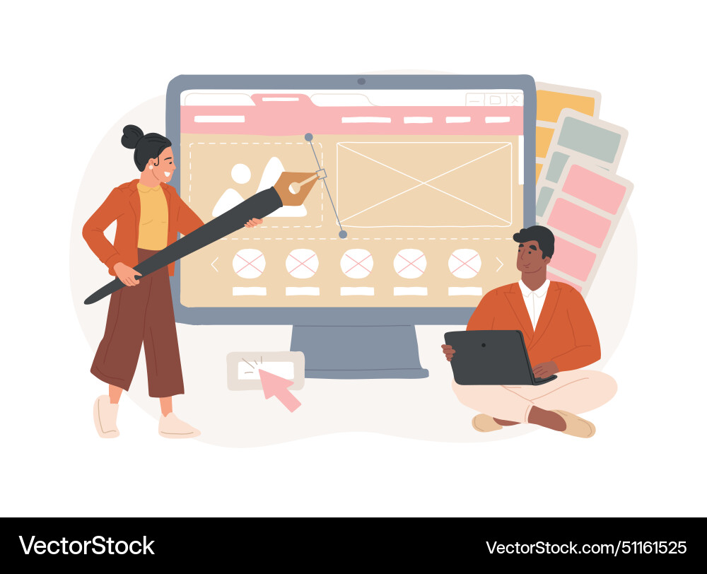 Layout isolated concept Royalty Free Vector Image