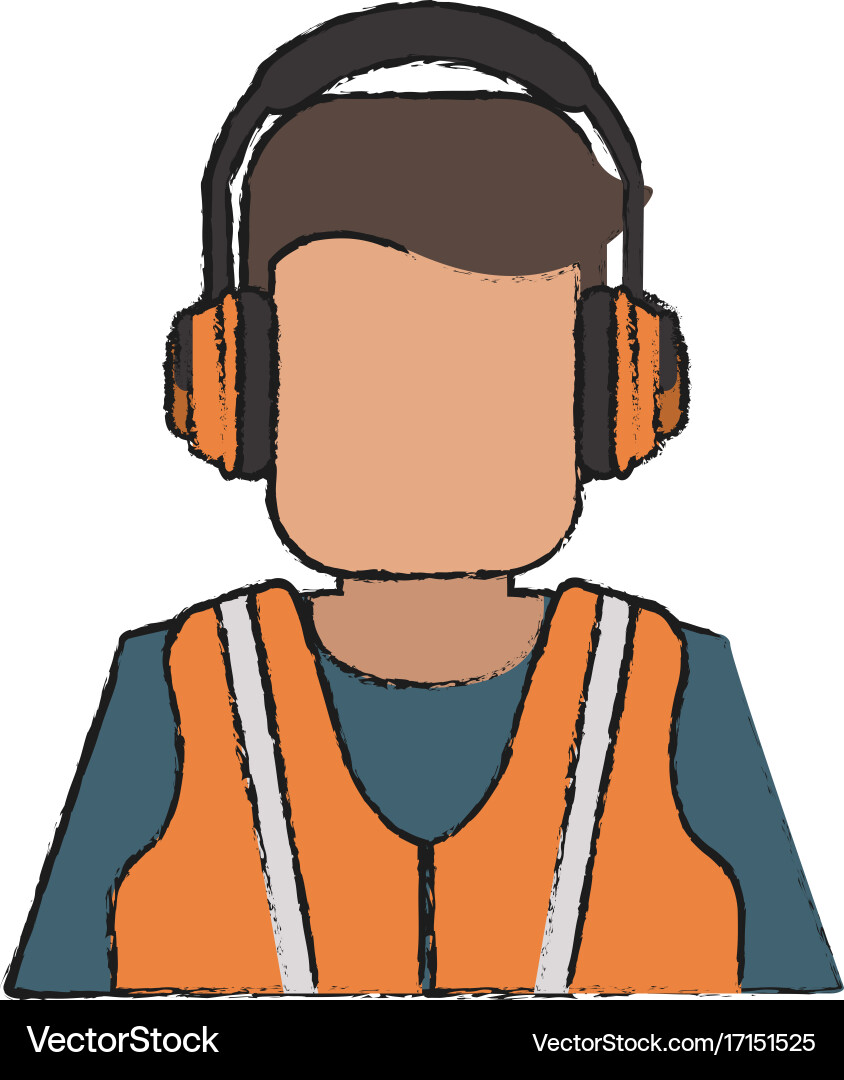Man with industrial equipment design Royalty Free Vector