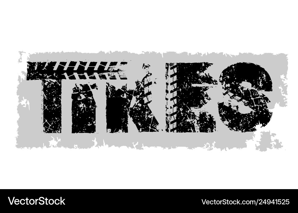 Offroad lettering tires Royalty Free Vector Image