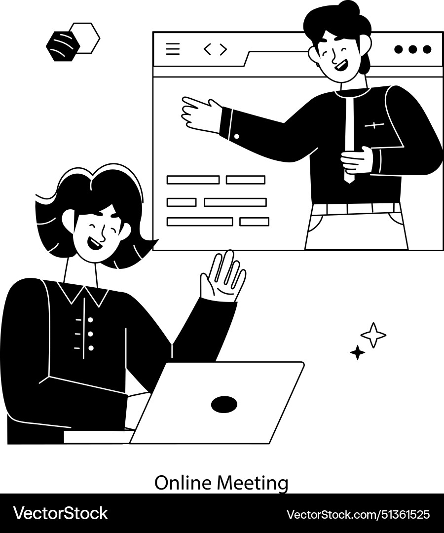 Online meeting Royalty Free Vector Image - VectorStock