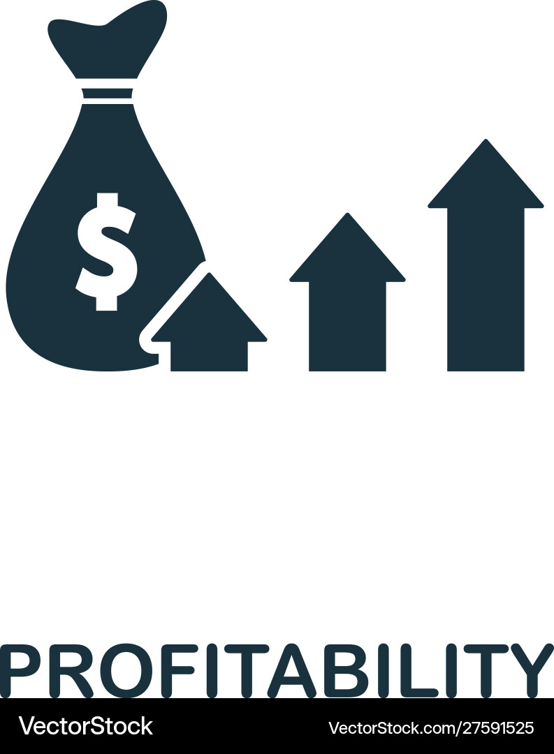 Profitability icon symbol creative sign from Vector Image