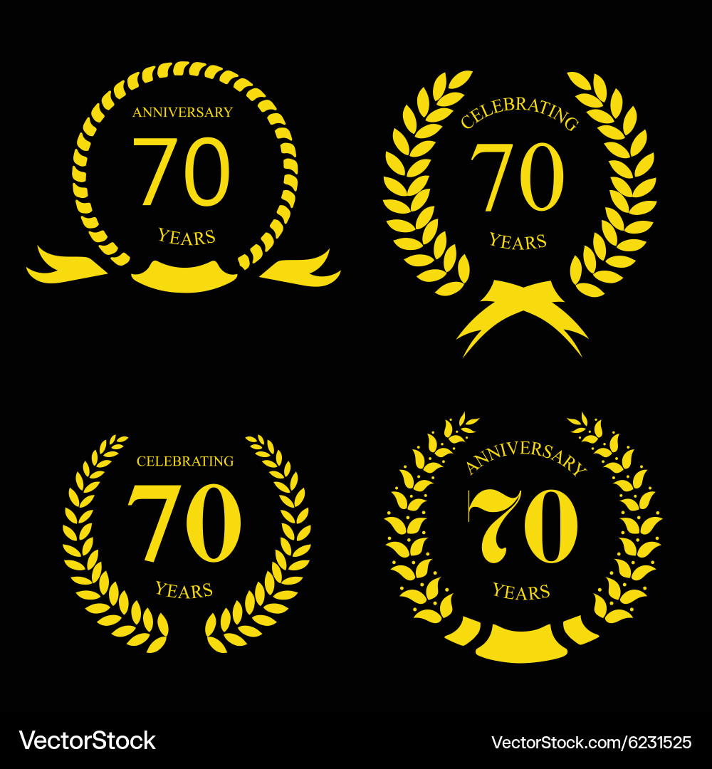 Seventy years anniversary Royalty Free Vector Image