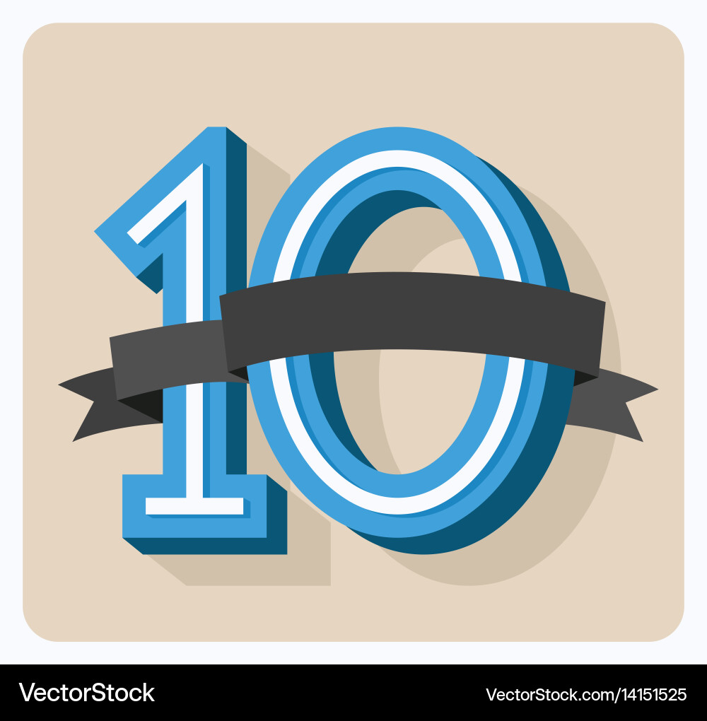 Ten years anniversary Royalty Free Vector Image