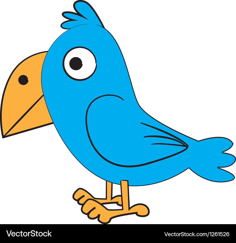 Cute standing bird Royalty Free Vector Image - VectorStock