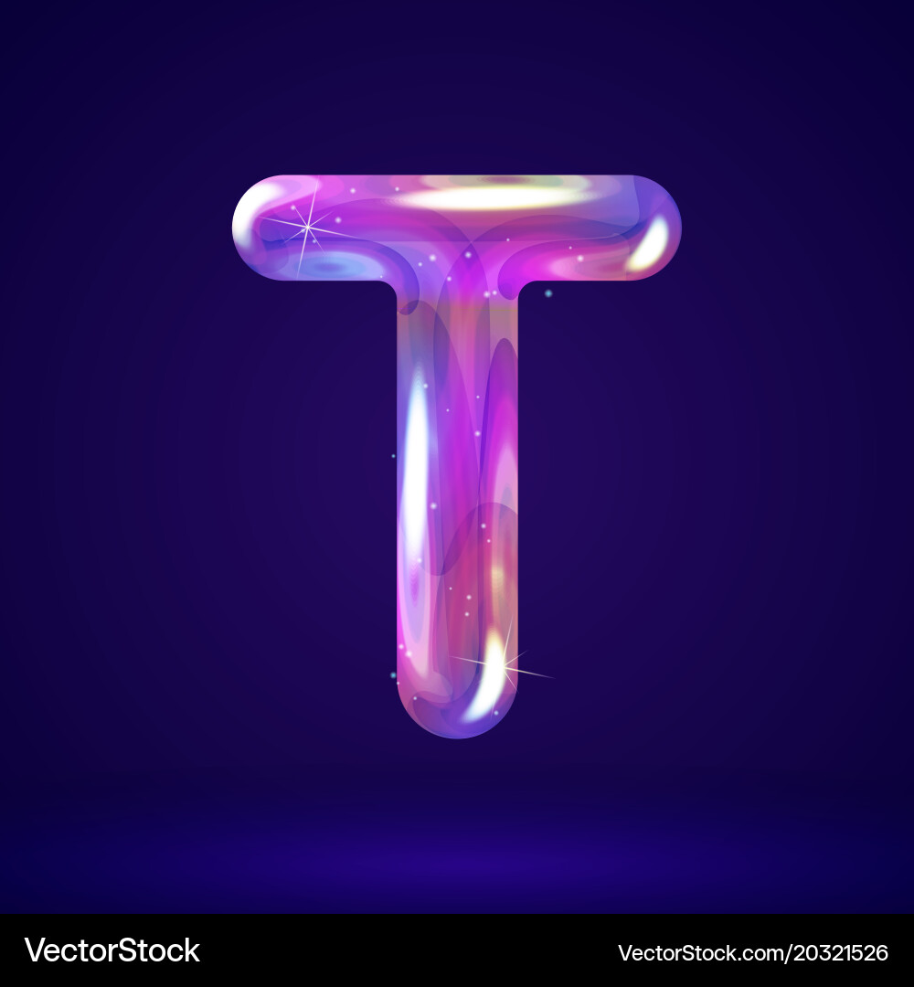 Holographic letter Royalty Free Vector Image - VectorStock