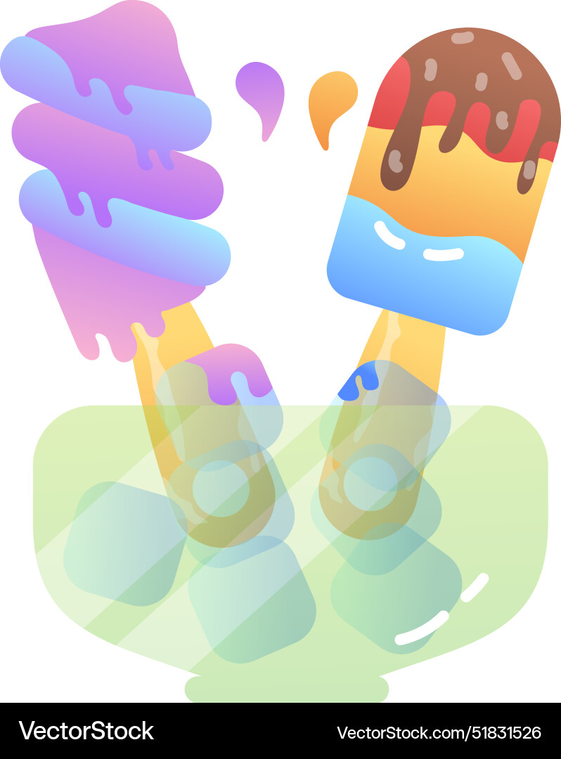 Ice popsicles Royalty Free Vector Image - VectorStock