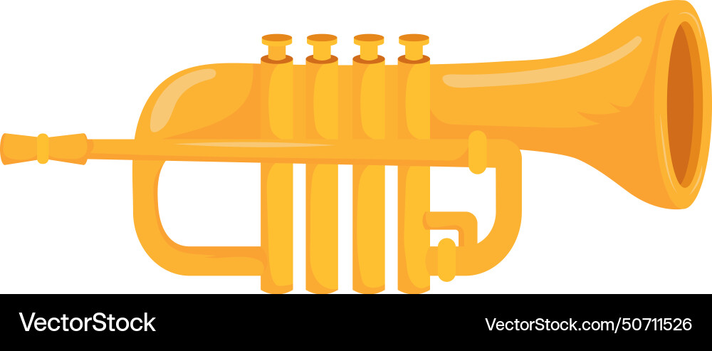 Jazz trumpet instrument Royalty Free Vector Image