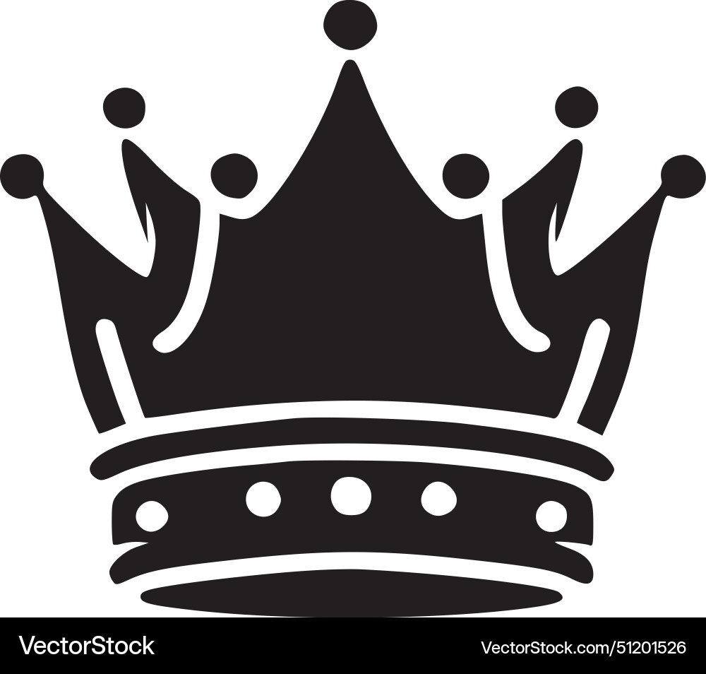 Krone - minimalistische und einfache Silhouette Vektorbild