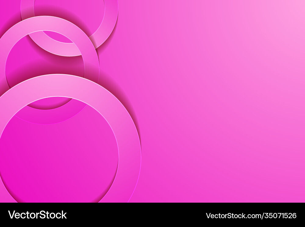 Modern pink backgrounds 3d circle papercut layer Vector Image