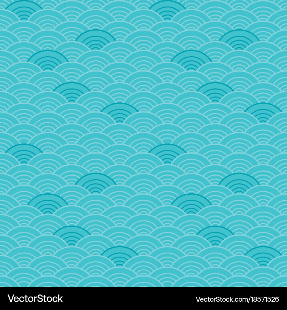 Ocean Waves Scallop Pattern Royalty Free Vector Image
