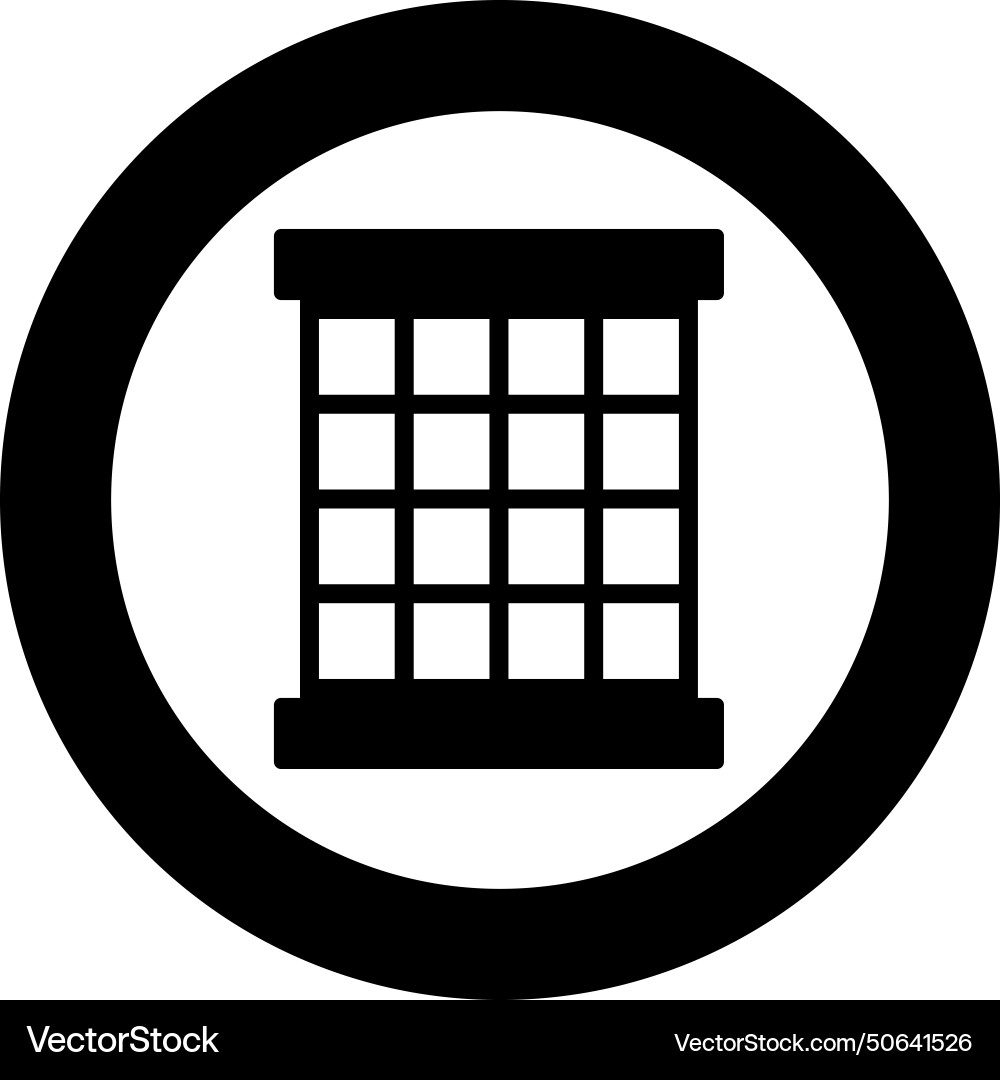 Prisoner window grid grate prison jail concept Vector Image