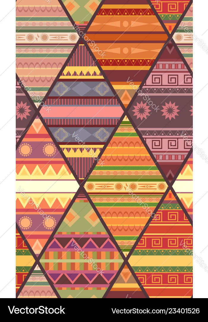 Seamless tribal pattern with native patterns Vector Image