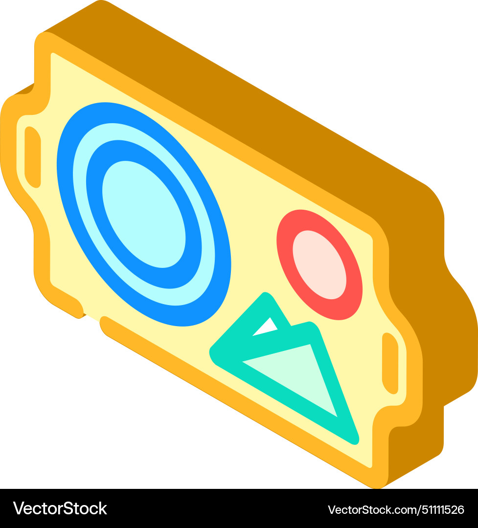 Serving trays restaurant equipment isometric icon Vector Image