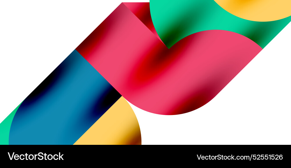 Tech minimal circular shapes geometric art Vector Image