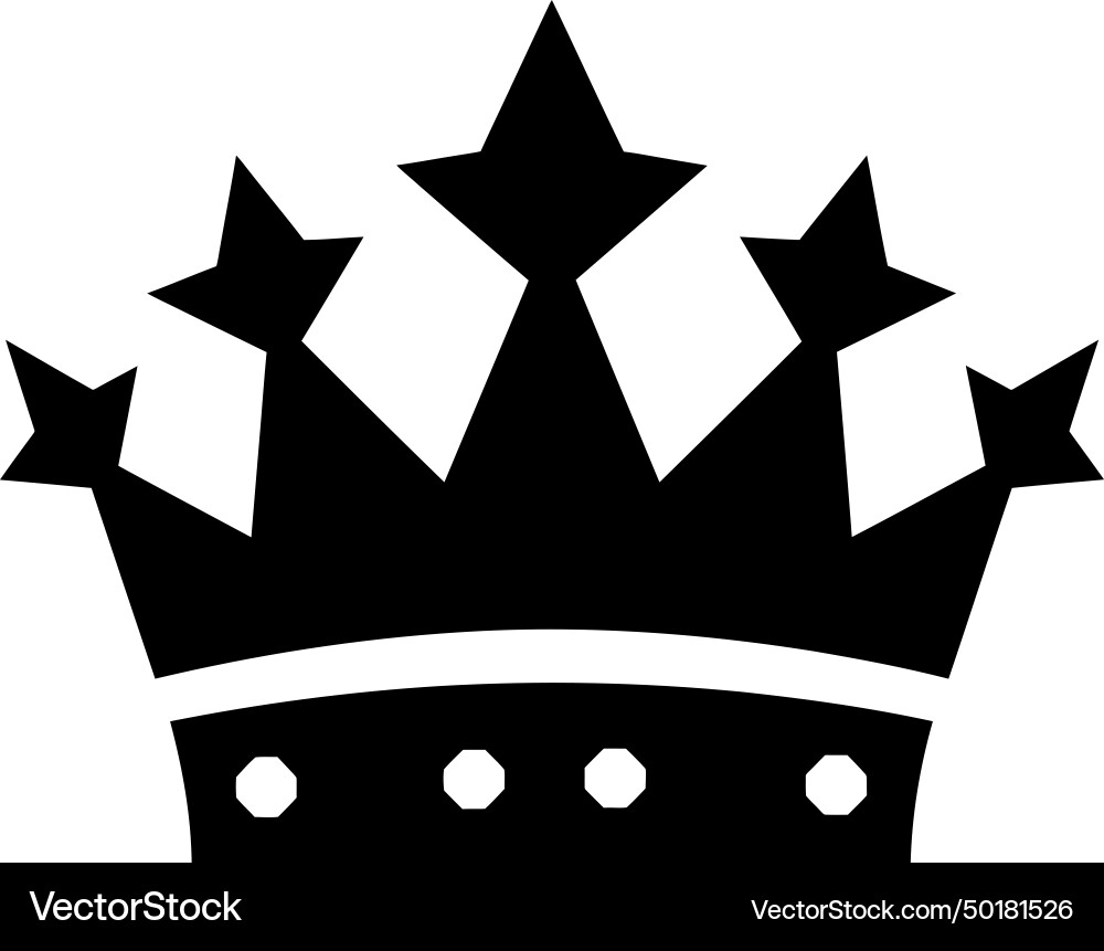 Victoriousdiadem crown icon Royalty Free Vector Image