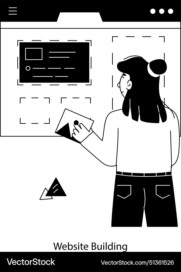 Website building Royalty Free Vector Image - VectorStock