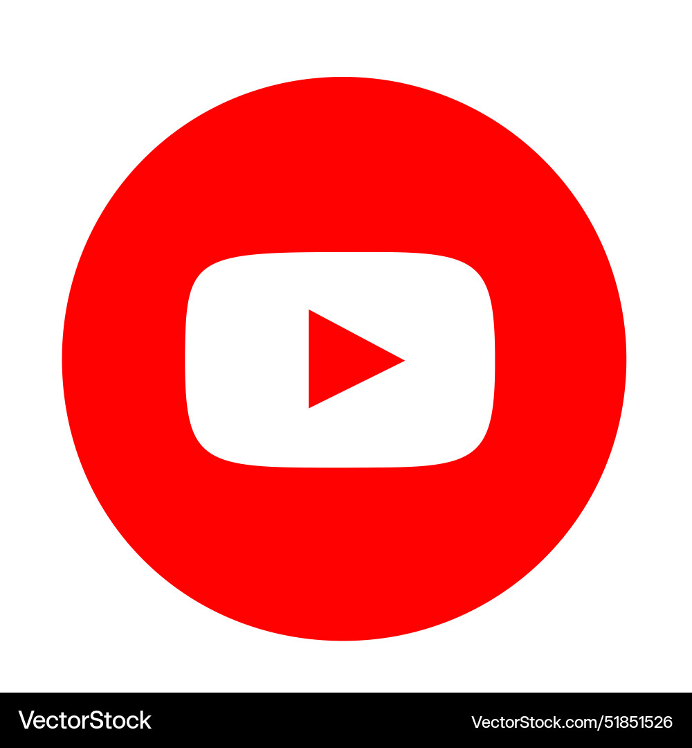 Youtube color icon Royalty Free Vector Image - VectorStock