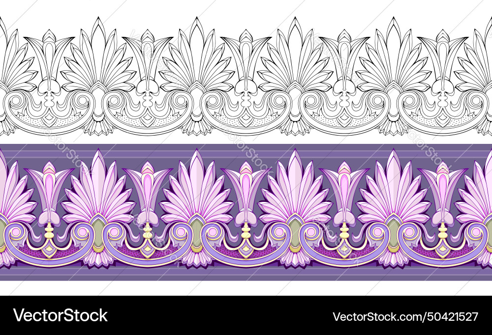Architectural border ornament classical decor Vector Image