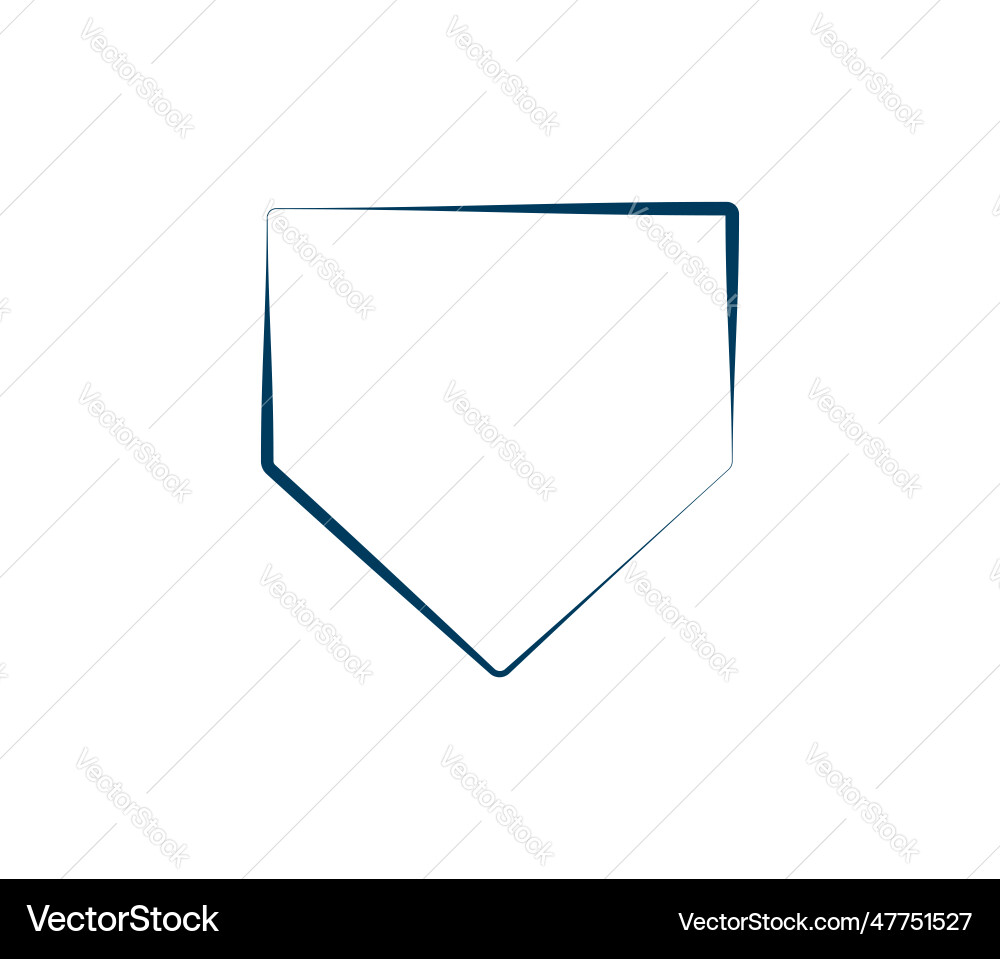 Baseball Home Plate Icon Royalty Free Vector Image