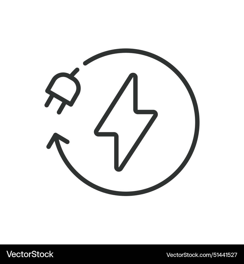 Electricity in line design power Royalty Free Vector Image