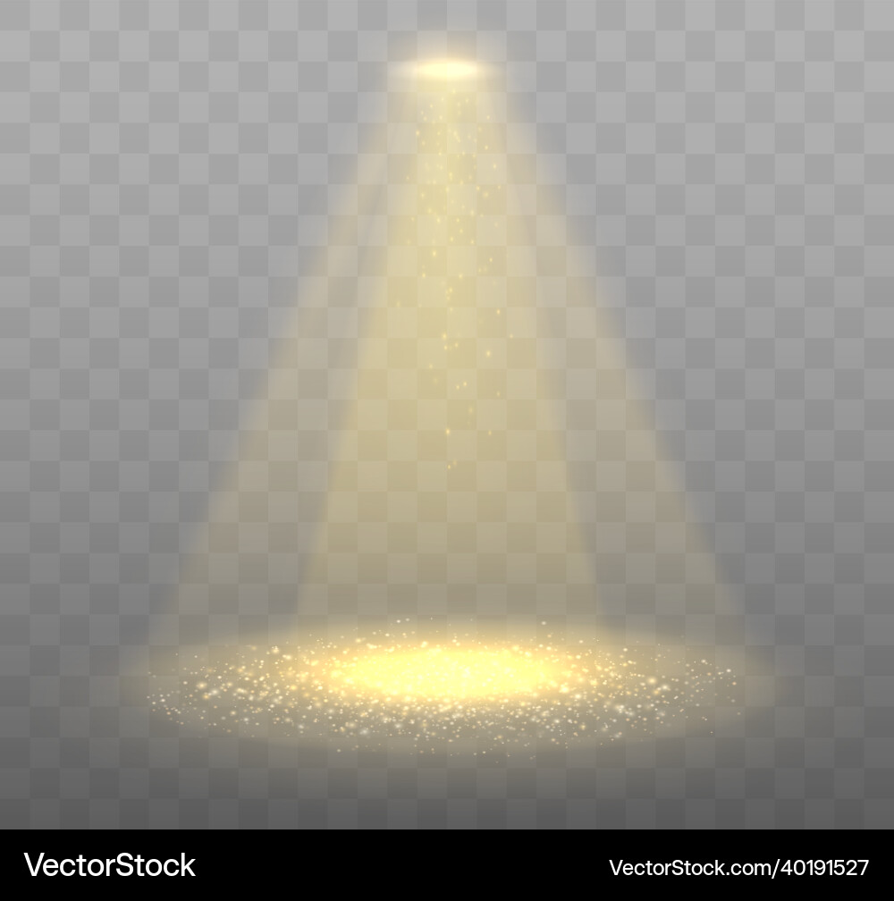 Golden Spotlight Shine Royalty Free Vector Image