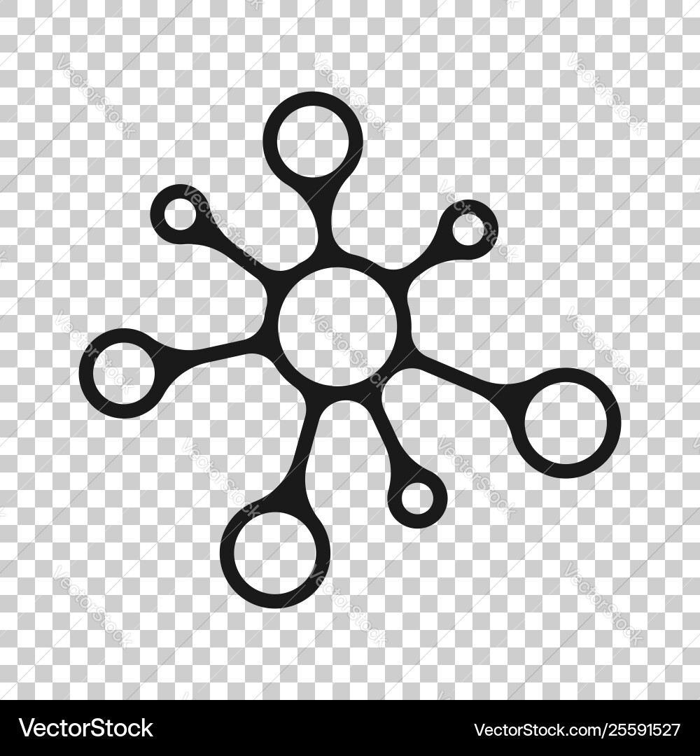 Hub network connection sign icon in transparent Vector Image