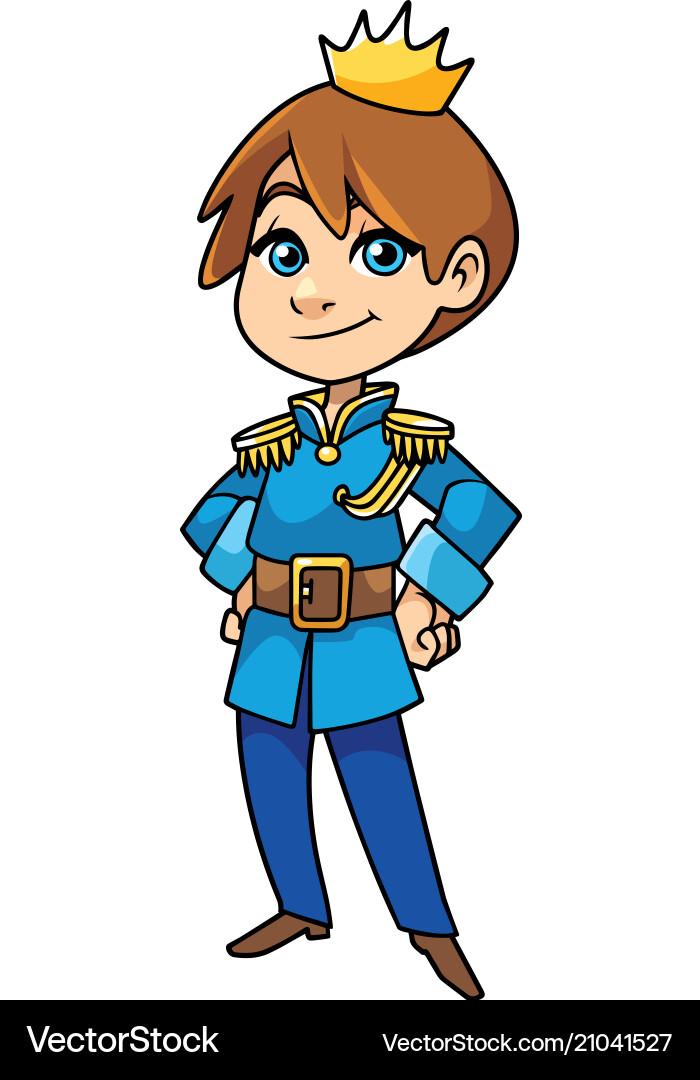 Little prince on white Royalty Free Vector Image