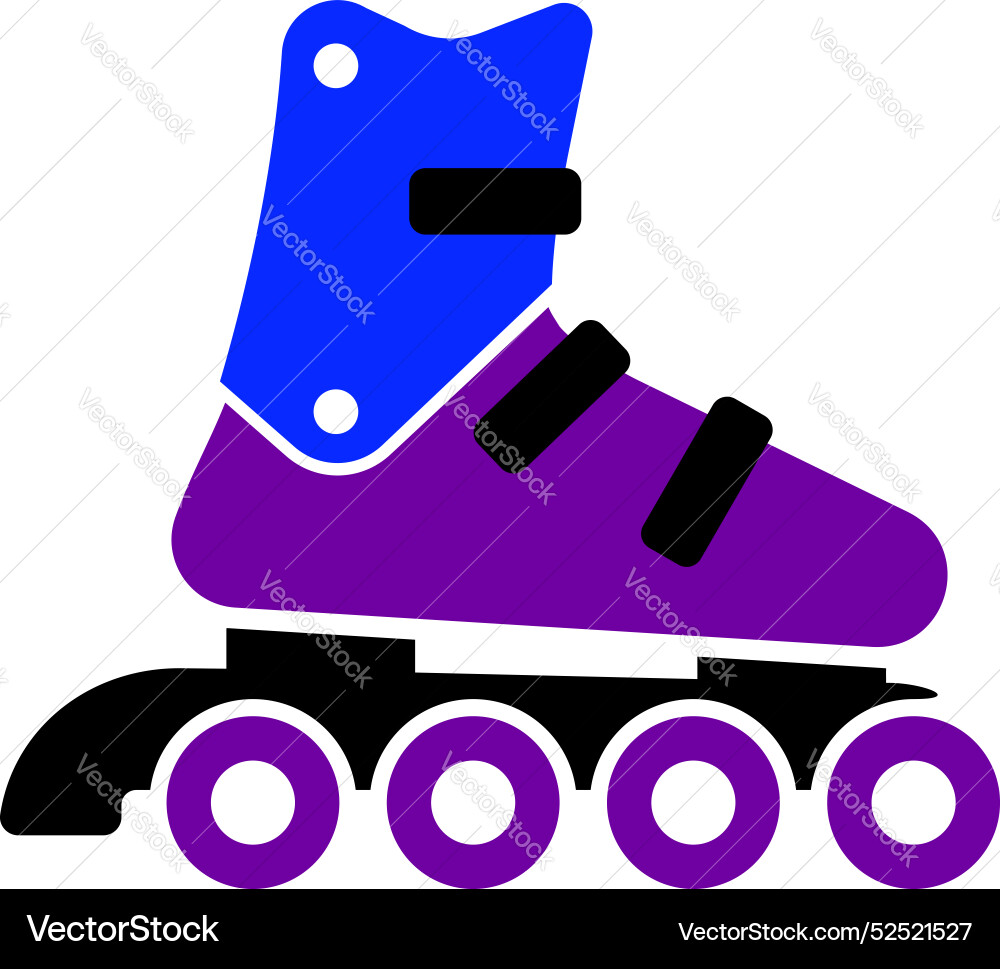 Simple inline skate icon symbol Royalty Free Vector Image