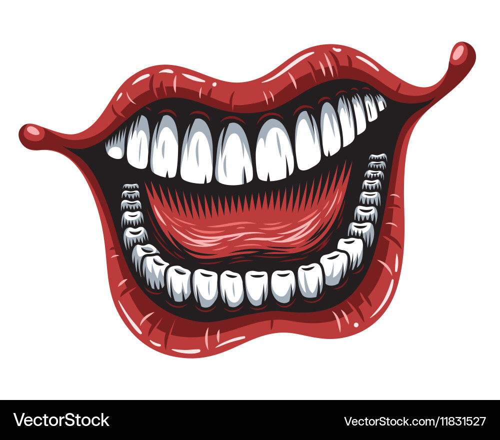 Smiling mouth Royalty Free Vector Image - VectorStock