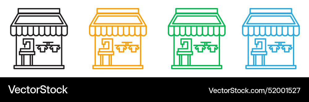 Tailor shop icon line art Royalty Free Vector Image