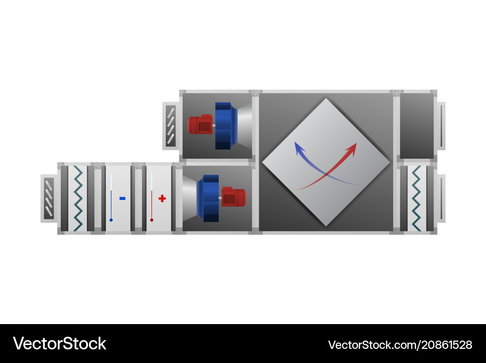 Air handling unit hvac industry Royalty Free Vector Image