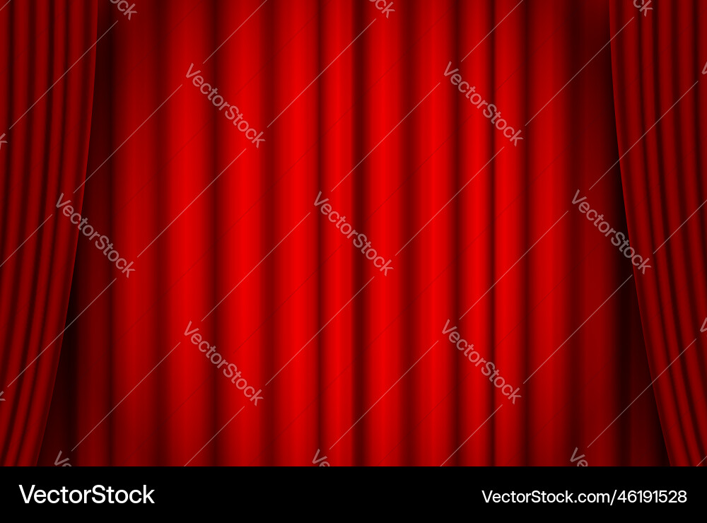 Circus theatre red curtain backdrop Royalty Free Vector