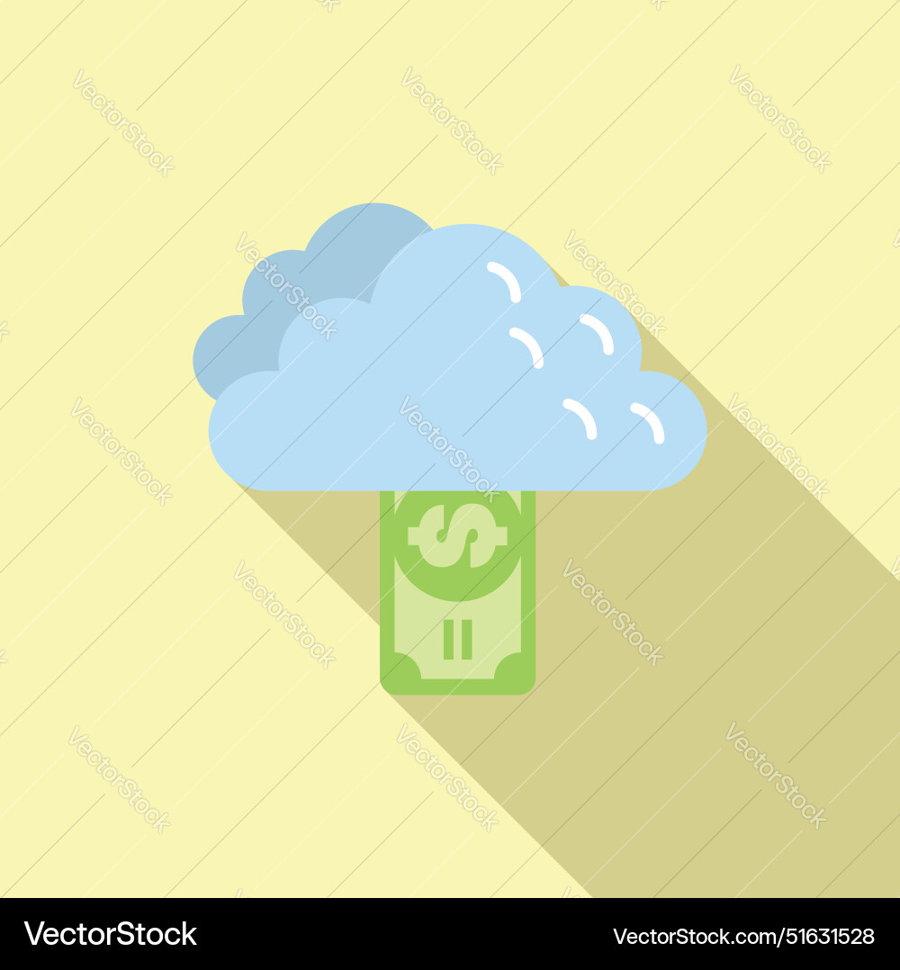 Cloud computing storing money online transaction Vector Image