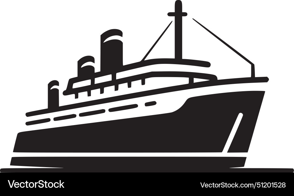 Cruise - minimalist and simple silhouette Vector Image