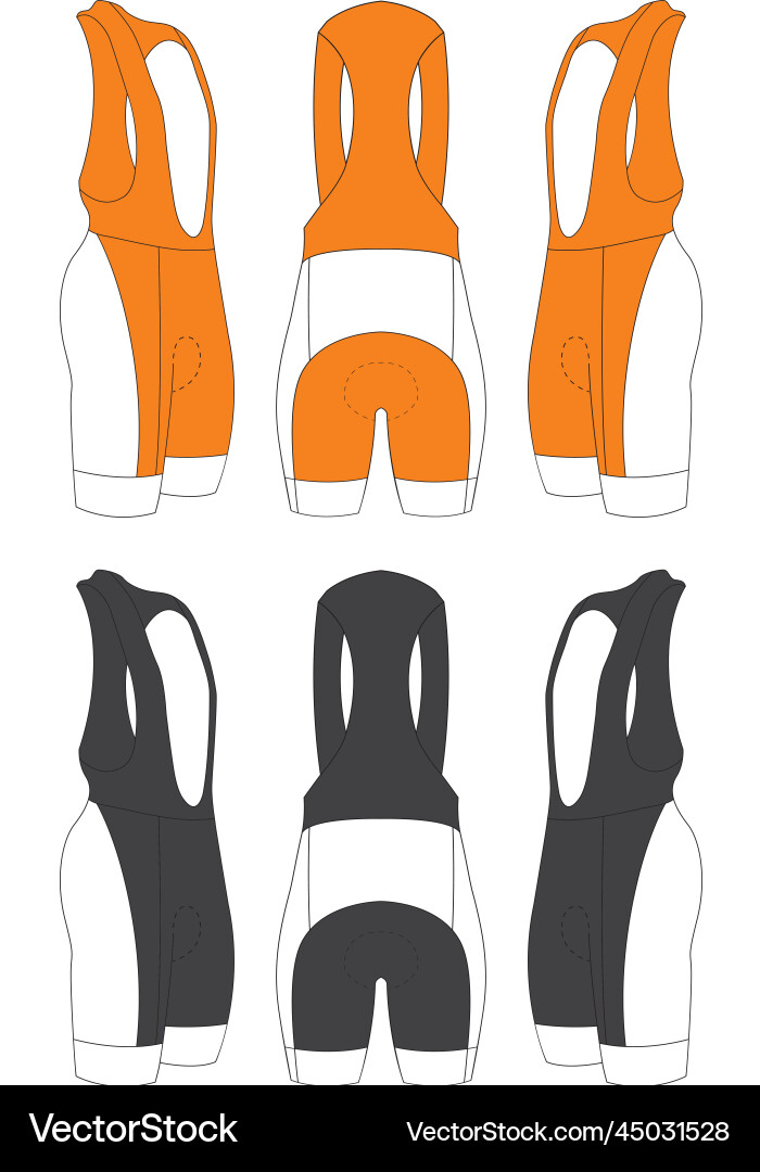 Cycling bib shorts wear Royalty Free Vector Image