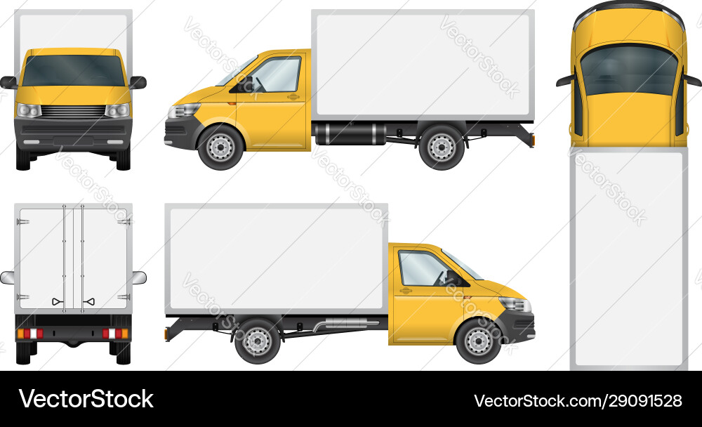 Delivery van template Royalty Free Vector Image