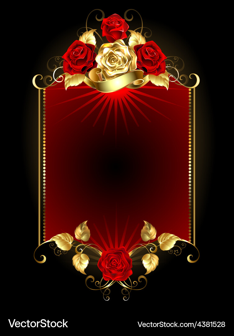 Design with roses Royalty Free Vector Image - VectorStock