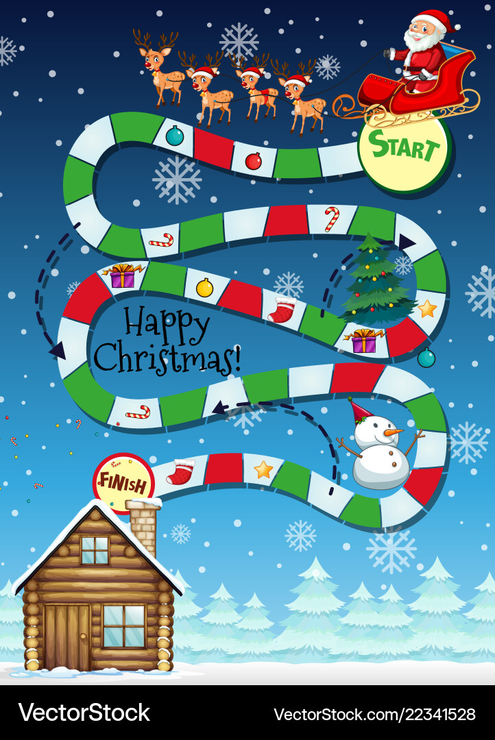 Santa find the way home Royalty Free Vector Image