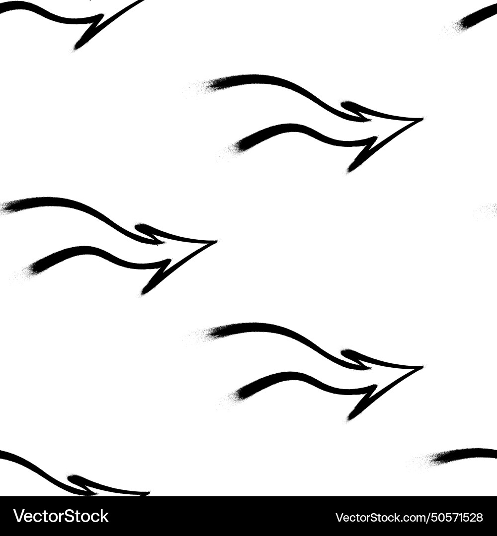 Seamless pattern of sprayed graffiti arrows Vector Image