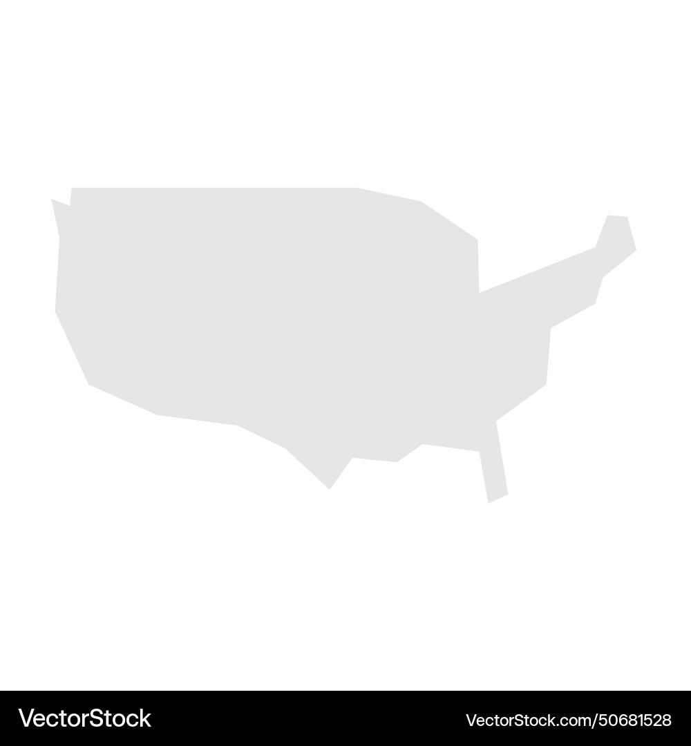 United states of america simplified map Royalty Free Vector