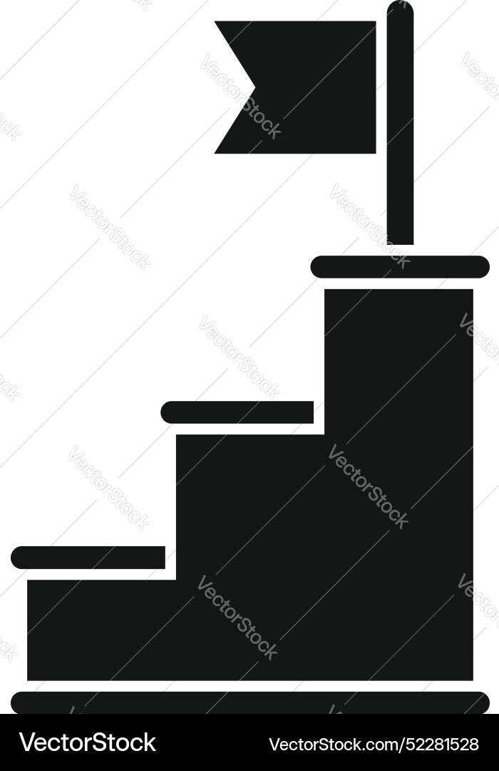 Winners Podium with Flag Royalty Free Vector Image